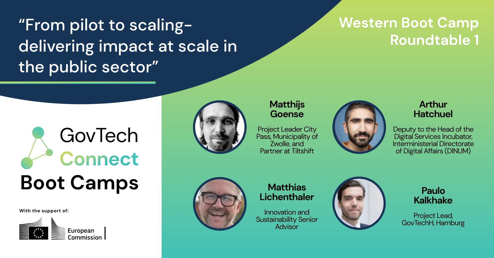 GovTech Connect Boot camp 3 | From pilot to scaling: delivering impact at scale in the public ...